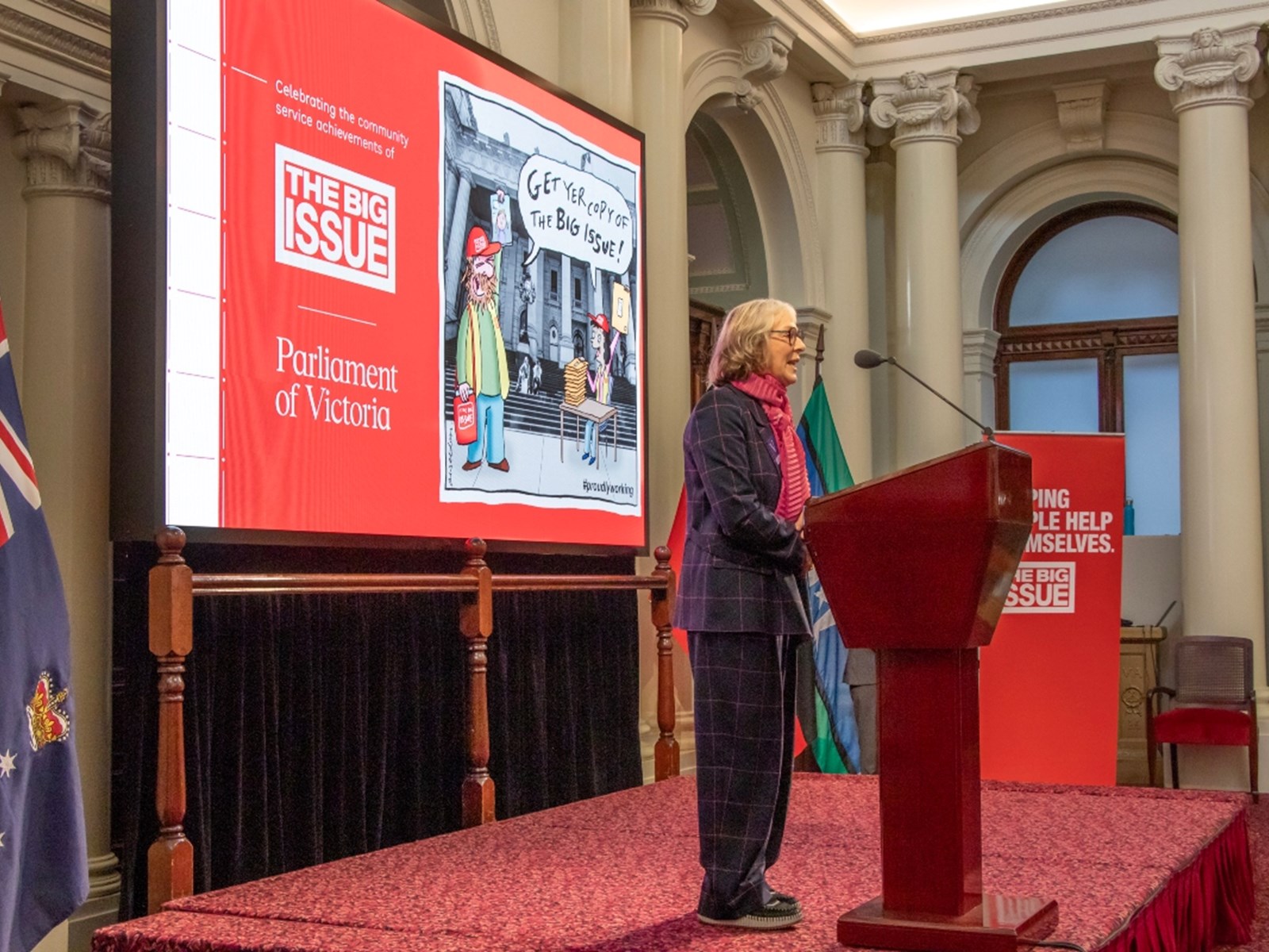 Big day out for The Big Issue - Parliament of Victoria
